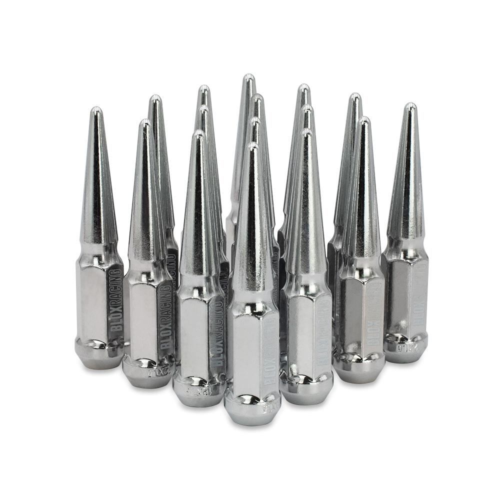 Blox Racing Spike Forged Lug Nuts - Chrome 12x1.25mm - Set of 16 - BXA