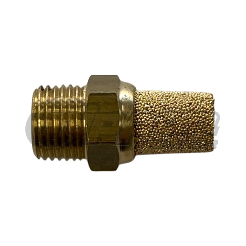 Sintered Bronze Breather Muffler Vent Filter - Brass Body 1/8" NPT Fit